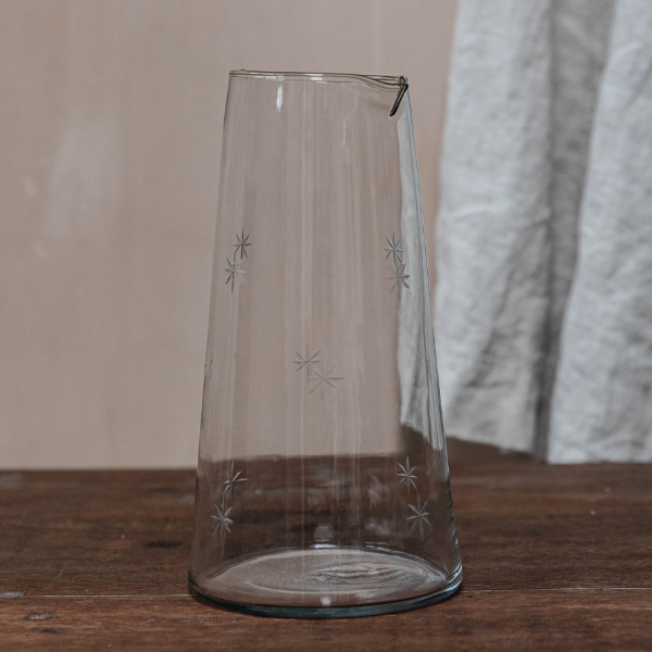 Star Etched Tapered Glass Jug – Hunters Interiors of Stamford